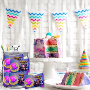 Descendants Ring Pop Label Sticker for Birthday Party Candy Favor ...