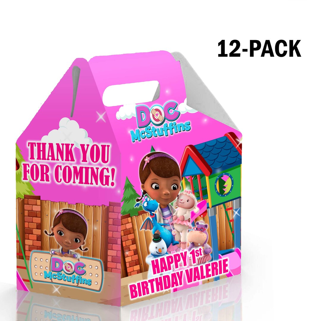 Doc Mcstuffins Candy Gable Box for Birthday Party Favors 12 Pack - 4.4x4.5in - Etsy