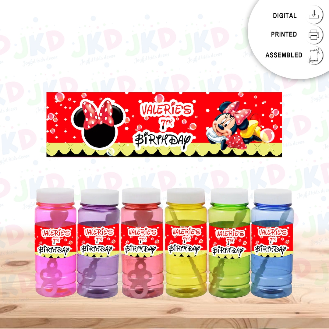 Minnie Mouse Bubbles - Digital and Physical Options #red - Etsy