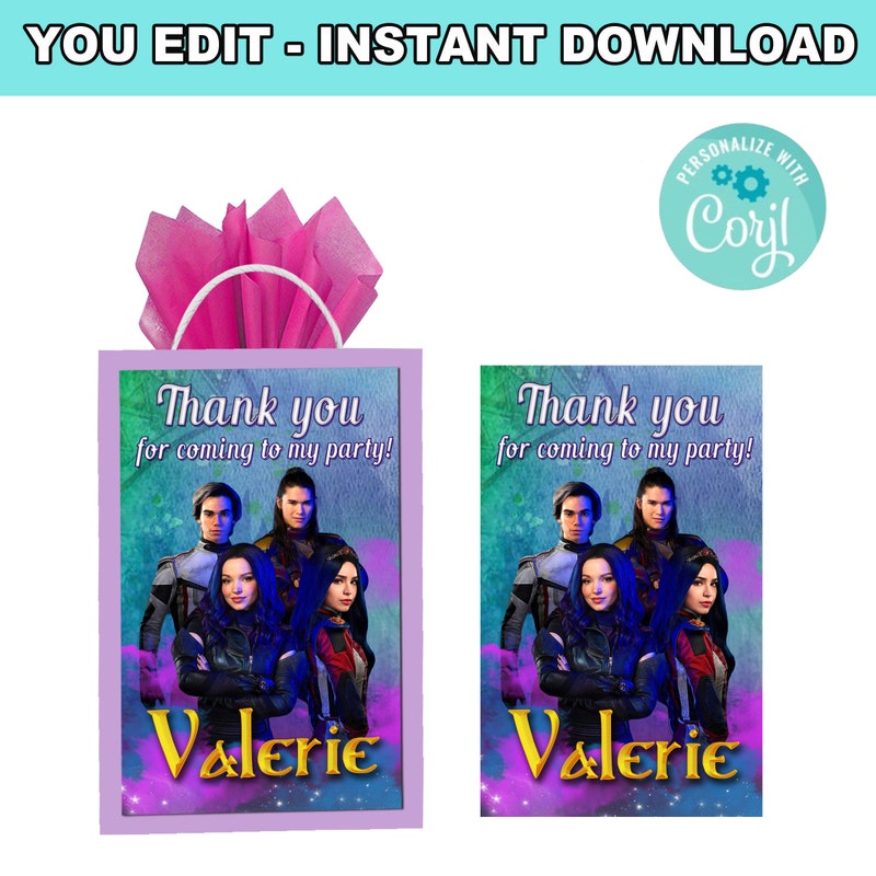 Descendants Printable Labels - Etsy