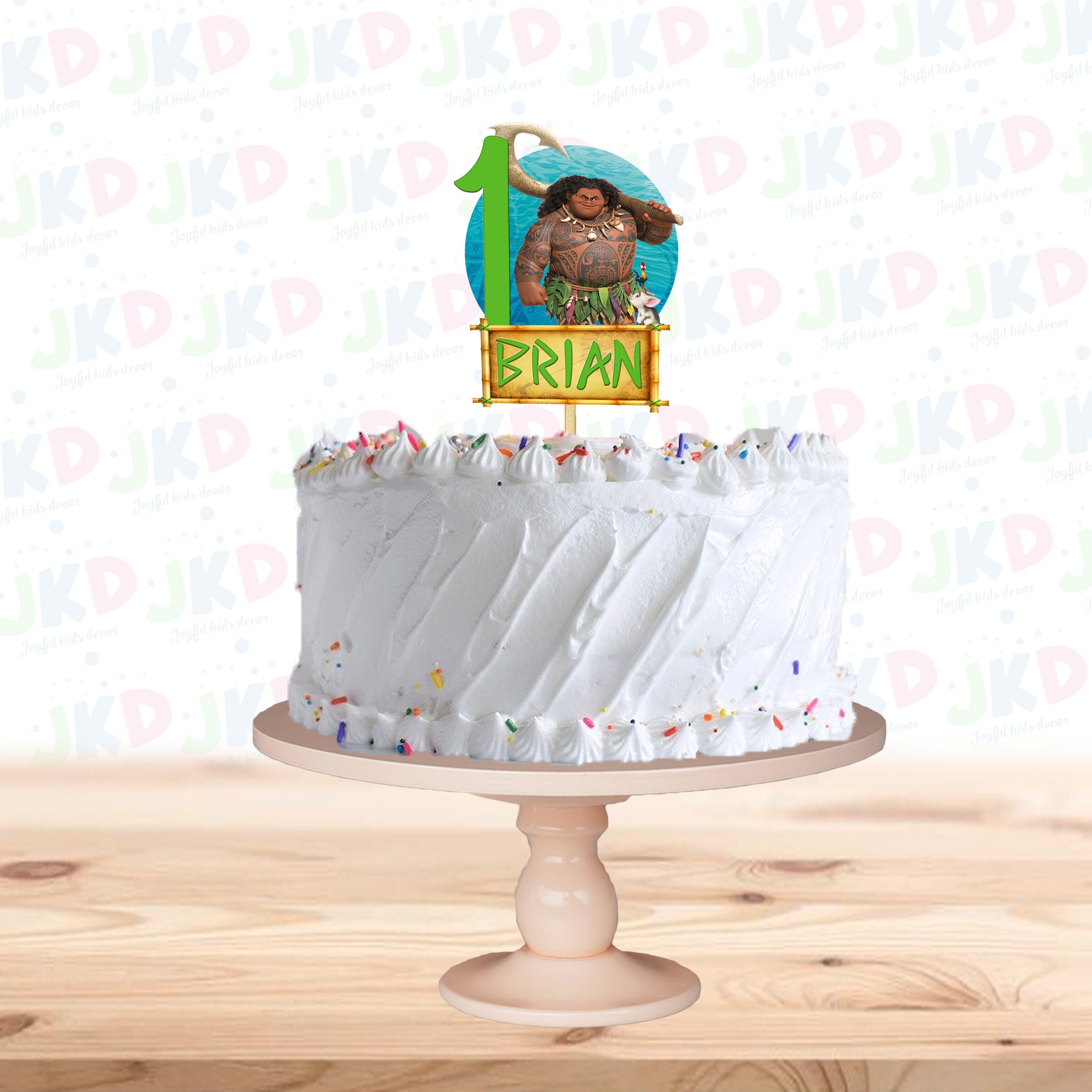 Maui Cake Topper Self-editing Instant Download - Etsy