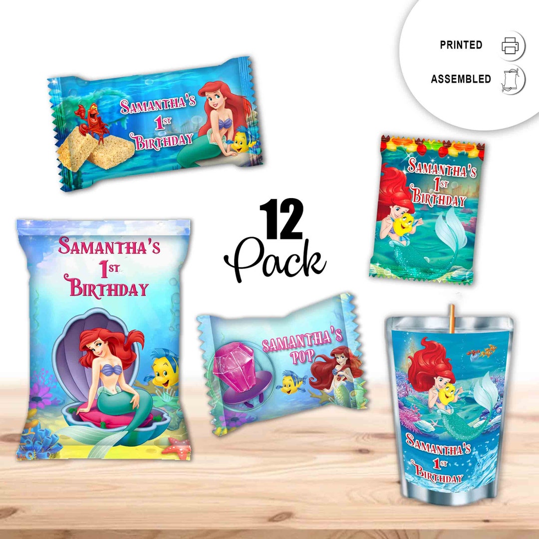 The Little Mermaid Party Snacks Favor for Birthday Bundle Labels or ...