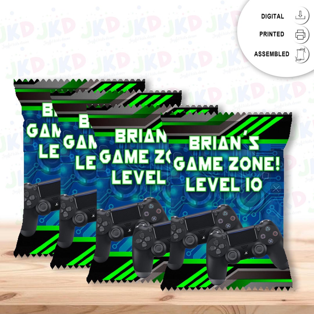 Video Game Chip Bags Label for Kids Birthday Party Favor Decor ...