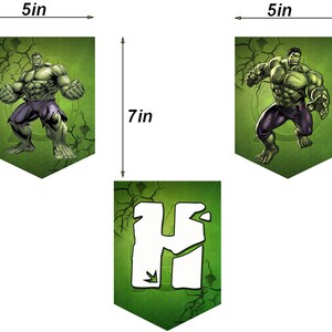 Hulk Birthday Banner for Wall Party Decor Customized With Ribbon ...