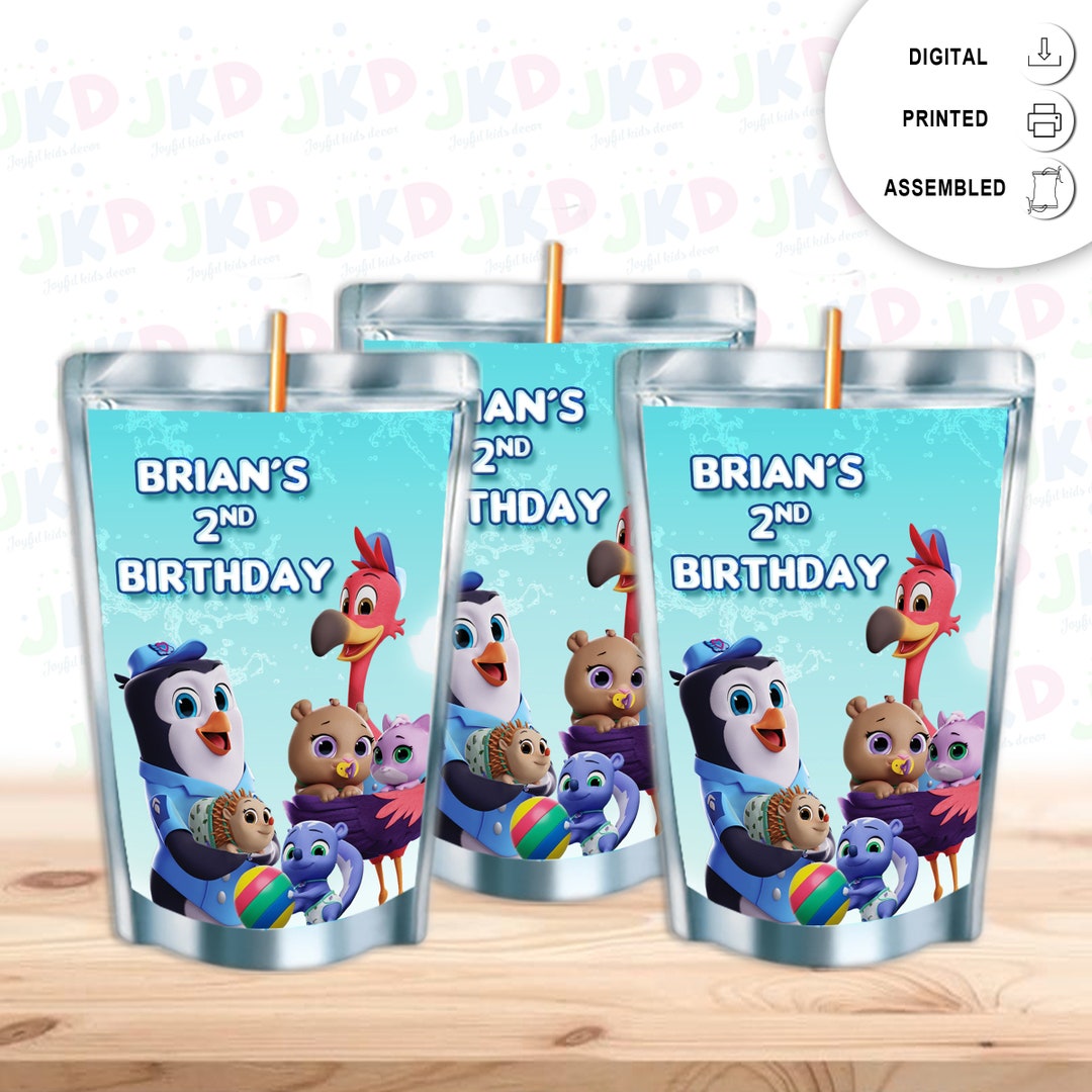 TOTS Juice Pouch Label Sticker for Kids Birthday Party Favor Decor ...