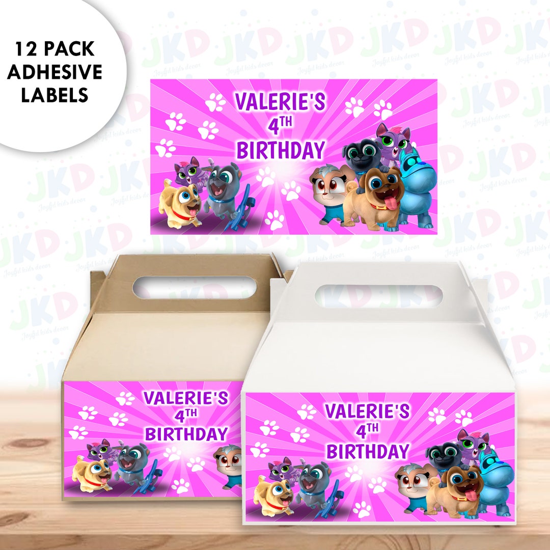 Puppy Dog Pals Gable Box Labels | 12-pack Stickers | Size 6x3.25in - Etsy