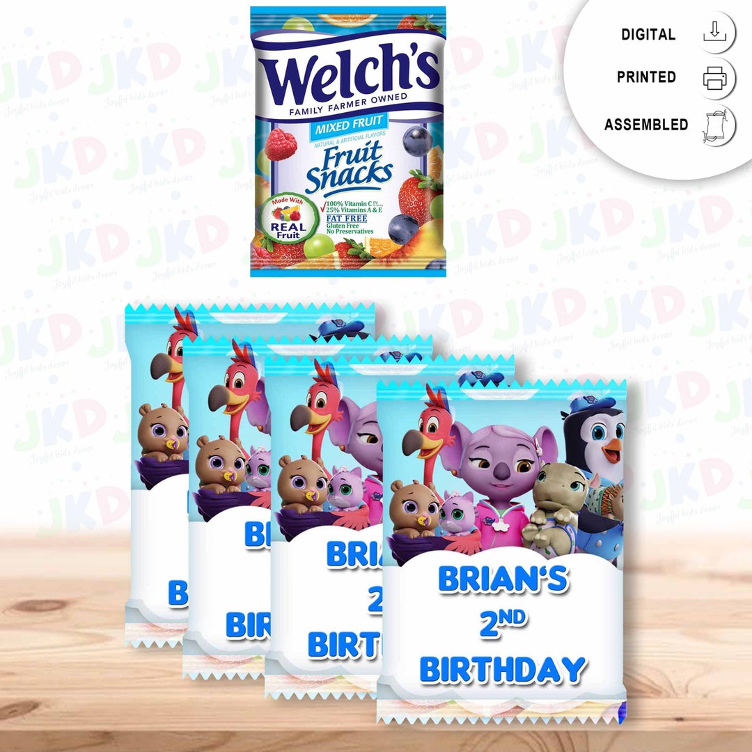 TOTS Fruit Snack Label Sticker for Kids Birthday Party Favor Decor ...