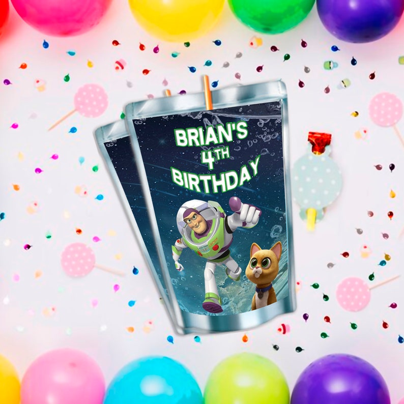 Buzz Lightyear Juice Pouch Label Sticker or Complete Custom Juice ...
