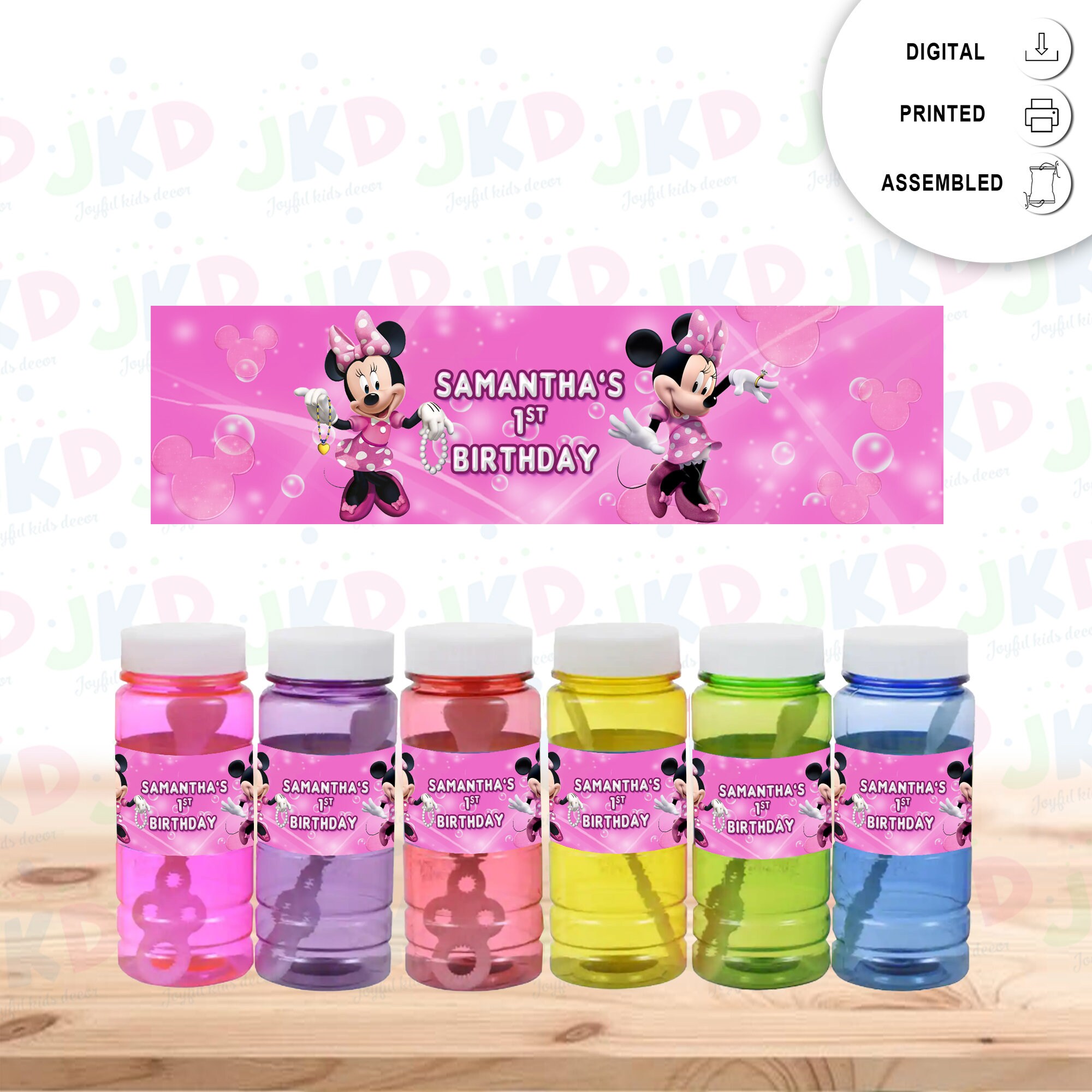 Minnie Mouse Bubbles Digital and Physical Options pink - Etsy