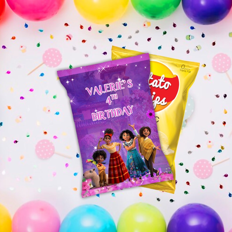 Encanto Chip Bags Label for Kids Birthday Party Favor Decor, Stickers ...