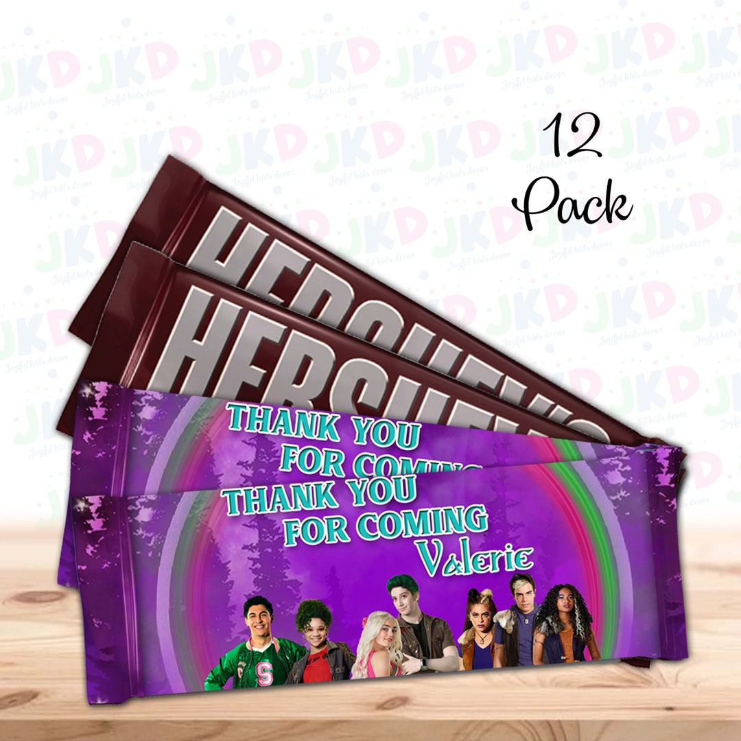 Zombies Candy Bar Labels for Party Decor Chocolate Birthday Favor 12 ...