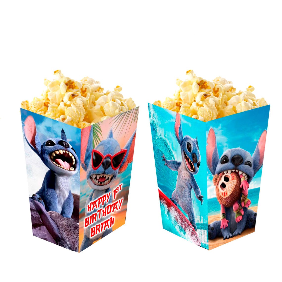 Stitch Live Action Popcorn Box for Birthday Party Candy Snack Favor - Etsy
