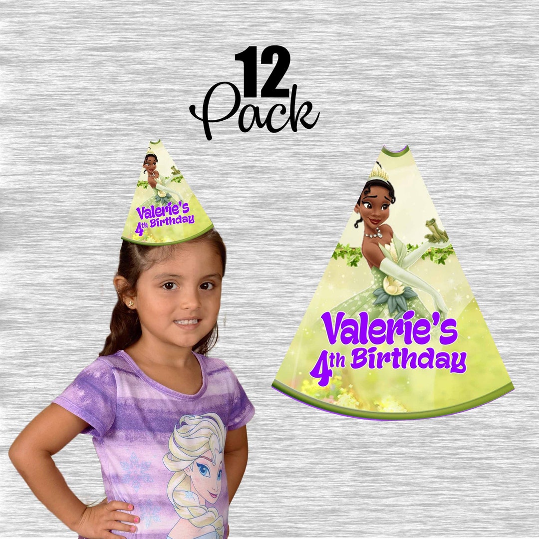 Tiana Party Hats for Kids Birthday Favor - 12pack Customized - Etsy
