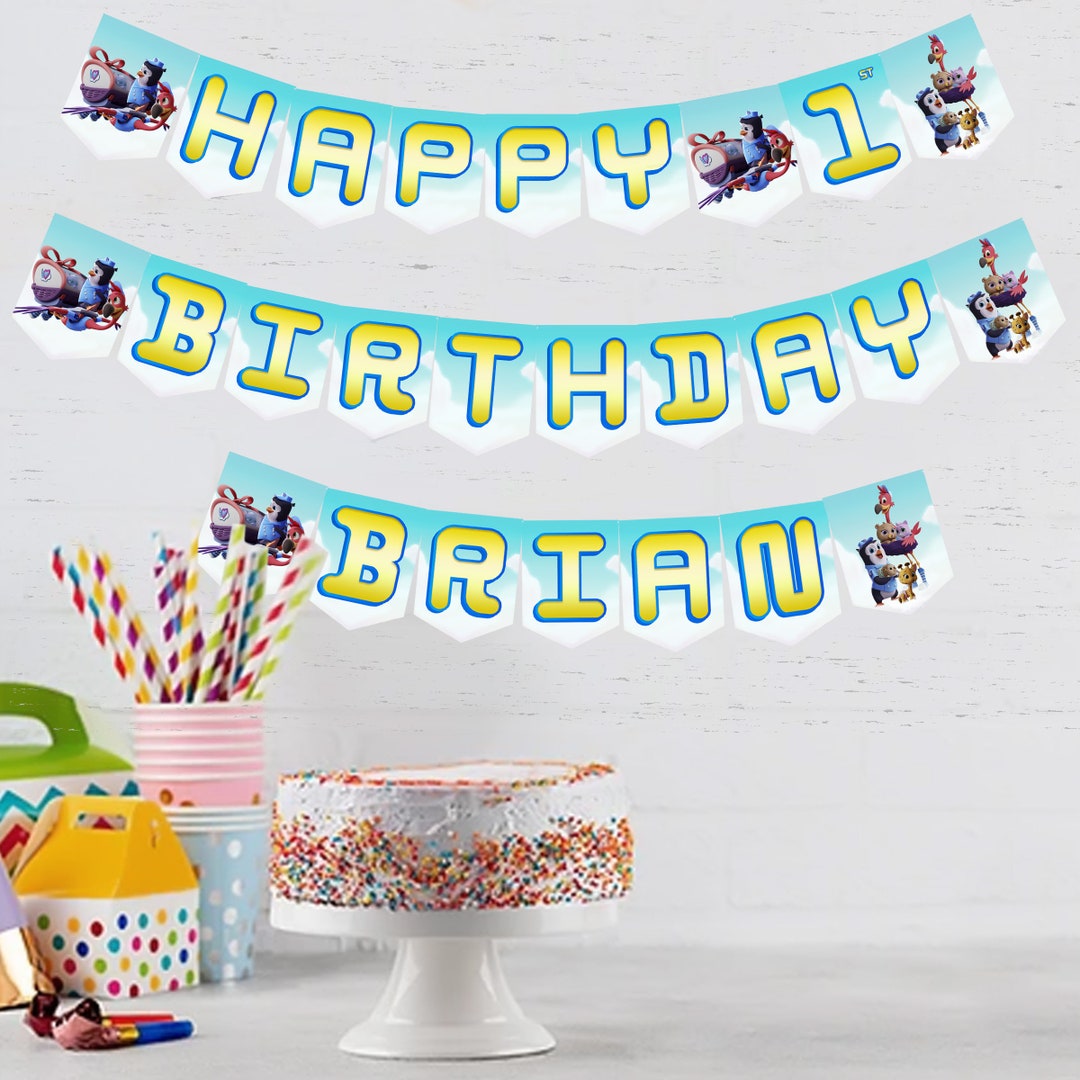 TOTS Birthday Banner for Wall Party Decor Customized With Ribbon ...