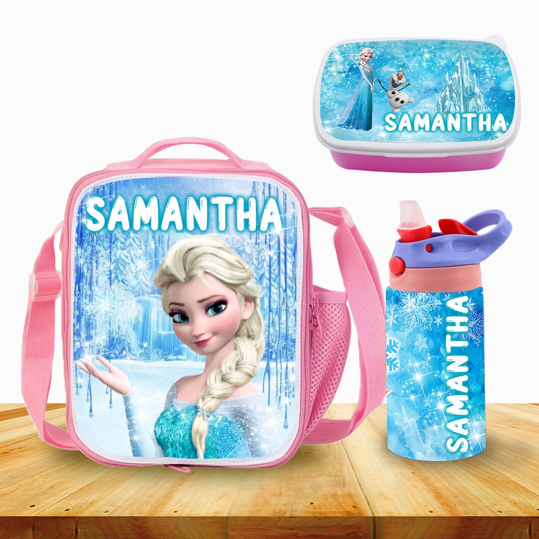 Custom School Kids Bundle Insulated Lunch Bag Snack Box Sippy Cup ...