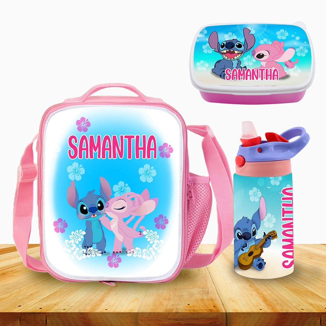 Custom School Kids Bundle Insulated Lunch Bag Snack Box Sippy Cup ...