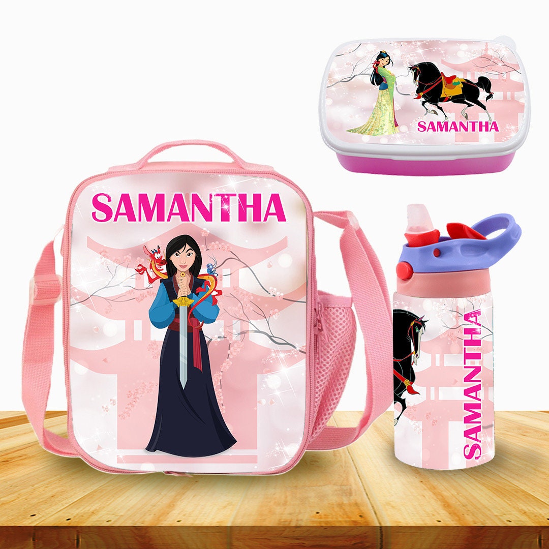 Custom School Kids Bundle Insulated Lunch Bag Snack Box Sippy Cup ...