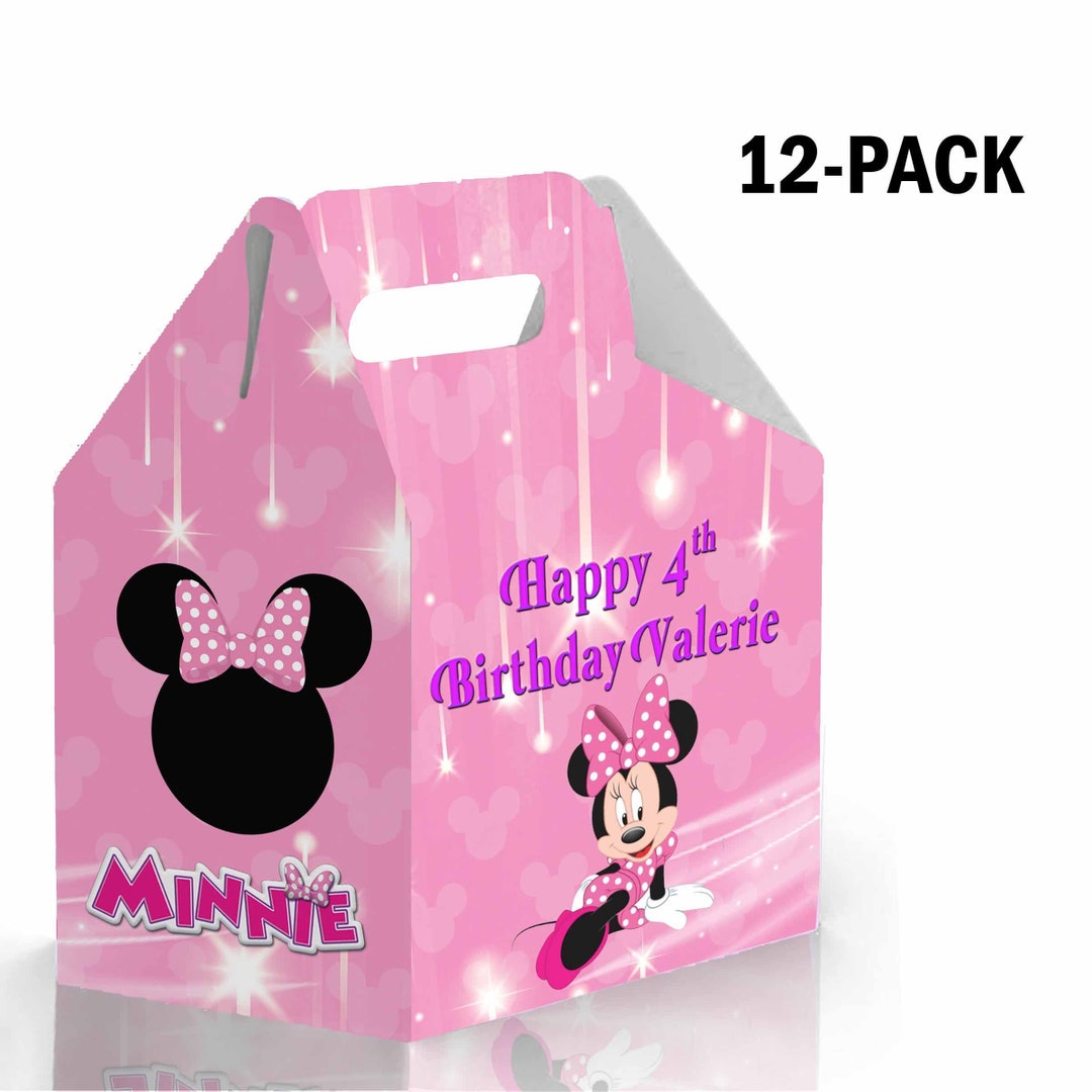 Minnie Mouse Pink Gable Candy Box 12pack 4.4x4.5in - Etsy