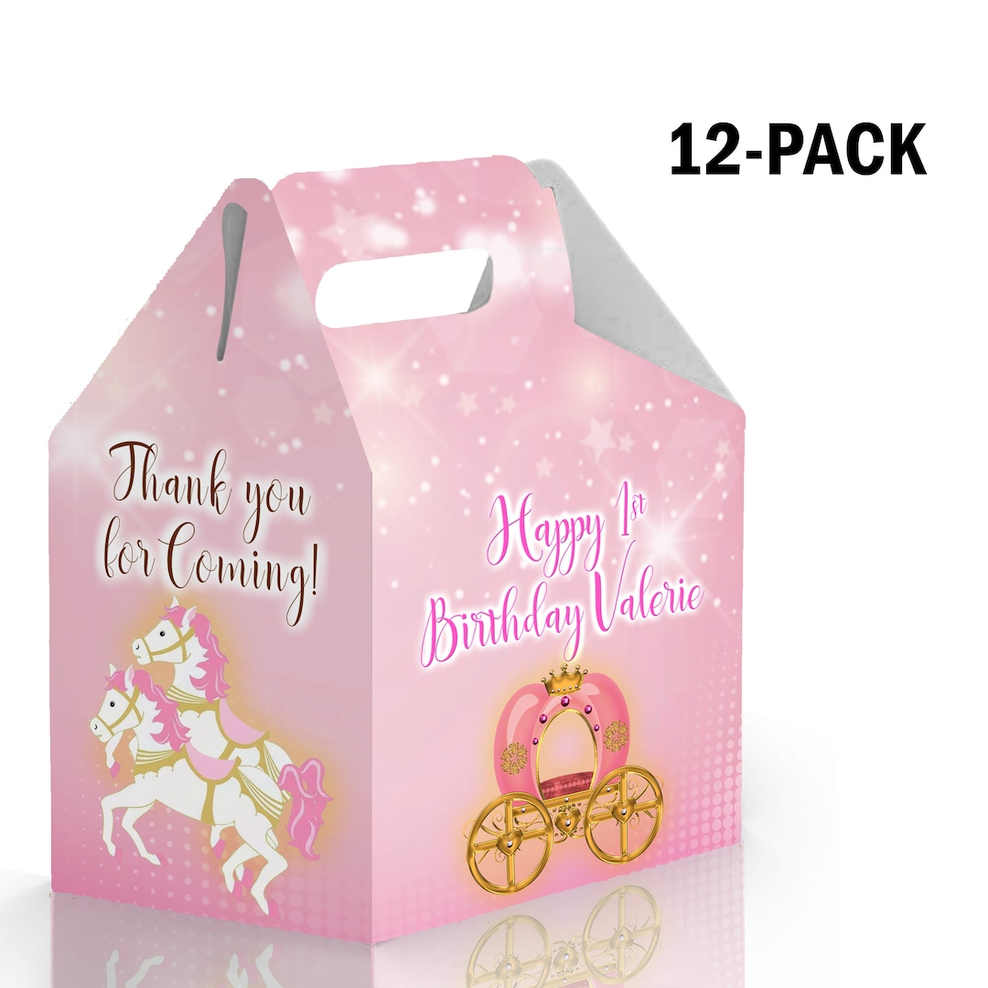 Carousel Candy Gable Box for Birthday Party Favors 12 Pack - 4.4x4.5in ...