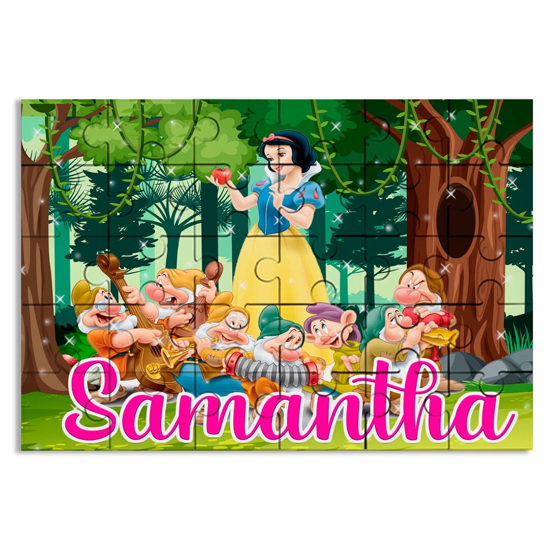 Snow White Jigsaw Puzzle With Name 30pcs 7.5x9.5in - Etsy