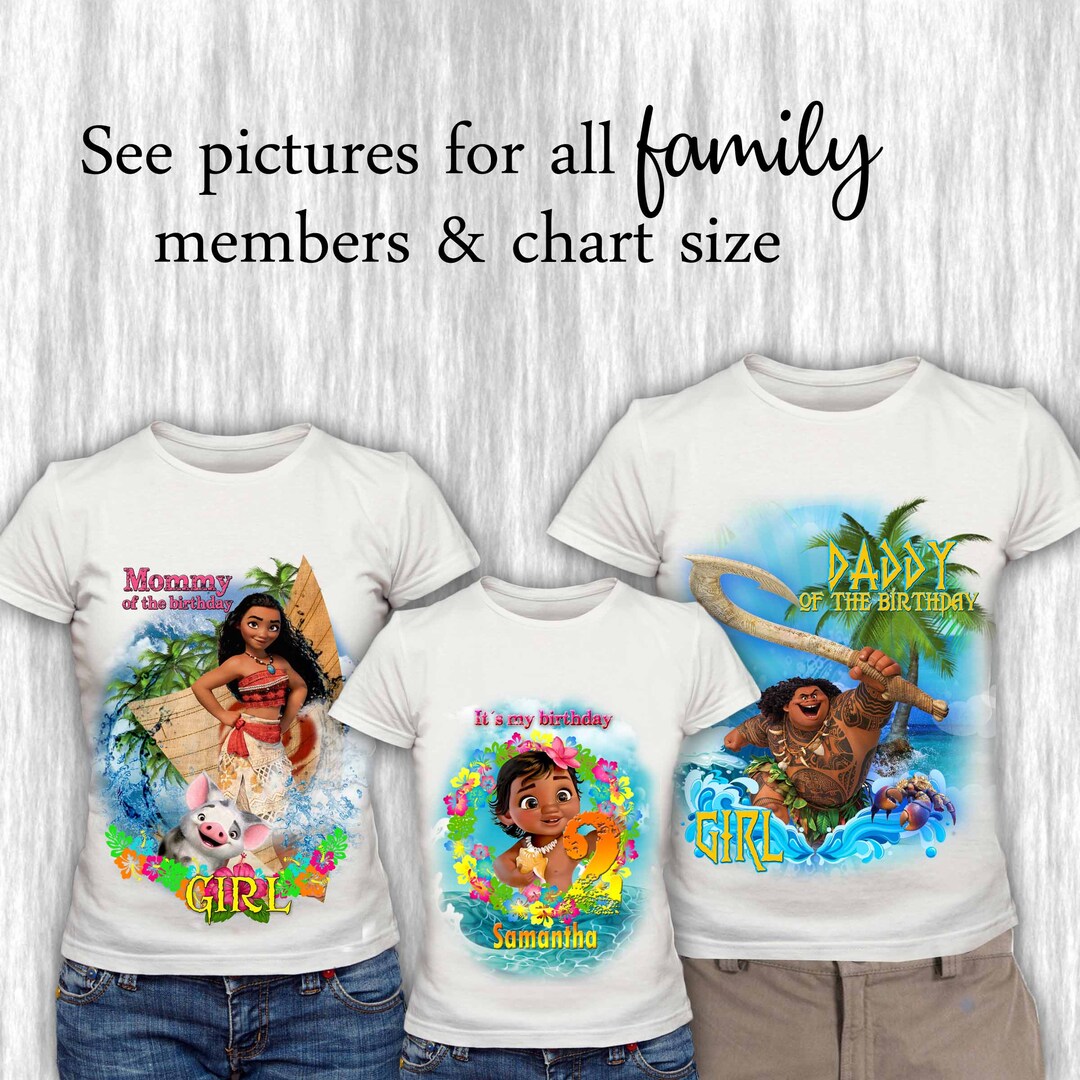Baby Moana Birthday Girl & Family Matching Shirts - Etsy
