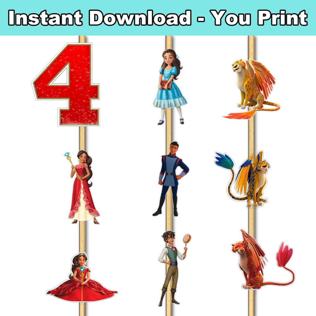 Elena of Avalor Cake Topper Images - Party Decoration - YOU PRINT - Etsy
