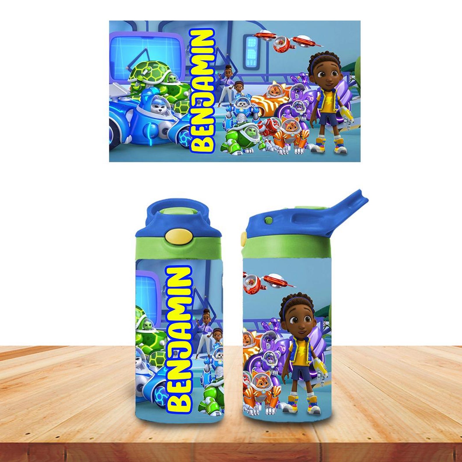 Custom Kids Water Bottle Personalized Toddler Insulated Tumbler 12oz ...