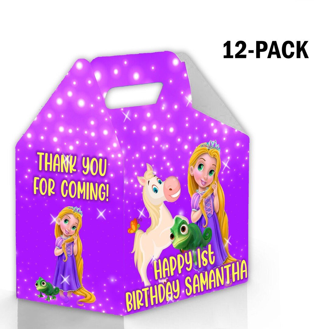 Baby Tangled Candy Gable Box for Birthday Party Favors 12 Pack - 4.4x4 ...