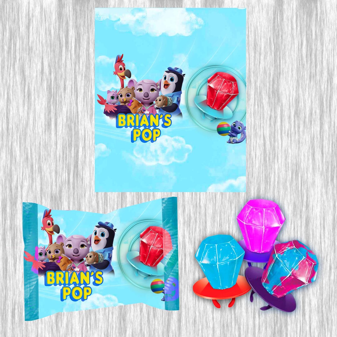 TOTS Ring Pop Label Sticker for Birthday Party Candy Favor Digital ...