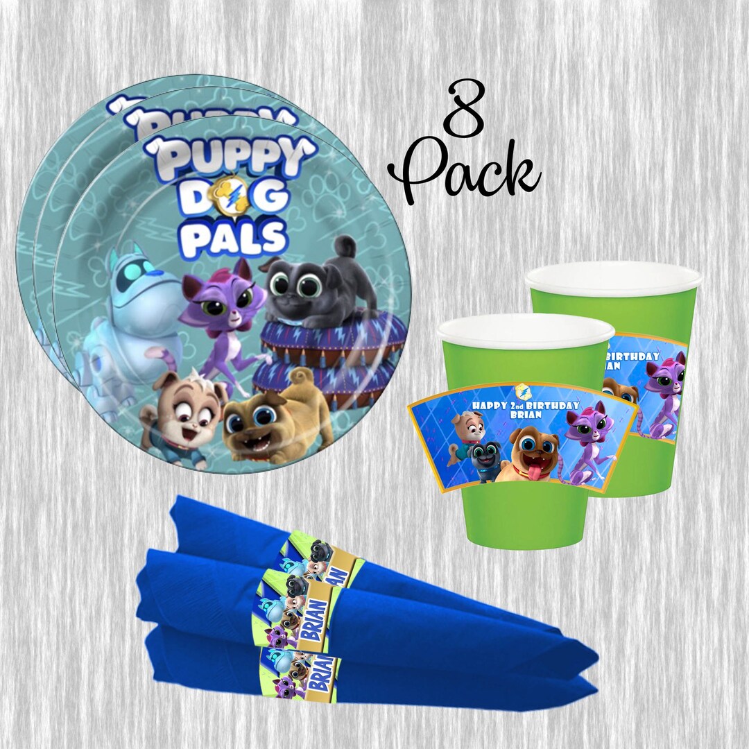 Puppy Dog Pals Cake Plates, Cups and Napkins Set - 8pk (24pieces ...
