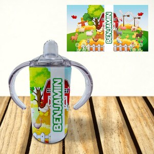 Custom Kids Sippy Cup Personalized Toddler Insulated Tumbler 12oz ...