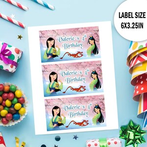 Mulan Gable Box Labels | 12-pack Stickers | Size 6x3.25in - Etsy