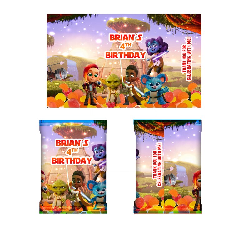 Star Wars Young Jedi Adventures Fruit Snack Wrapper Labels Instant ...