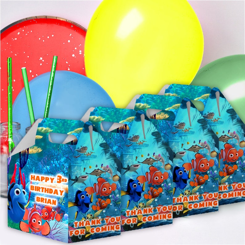Finding Nemo Candy Gable Box for Birthday Party Favors 12 Pack - 4.4x4 ...
