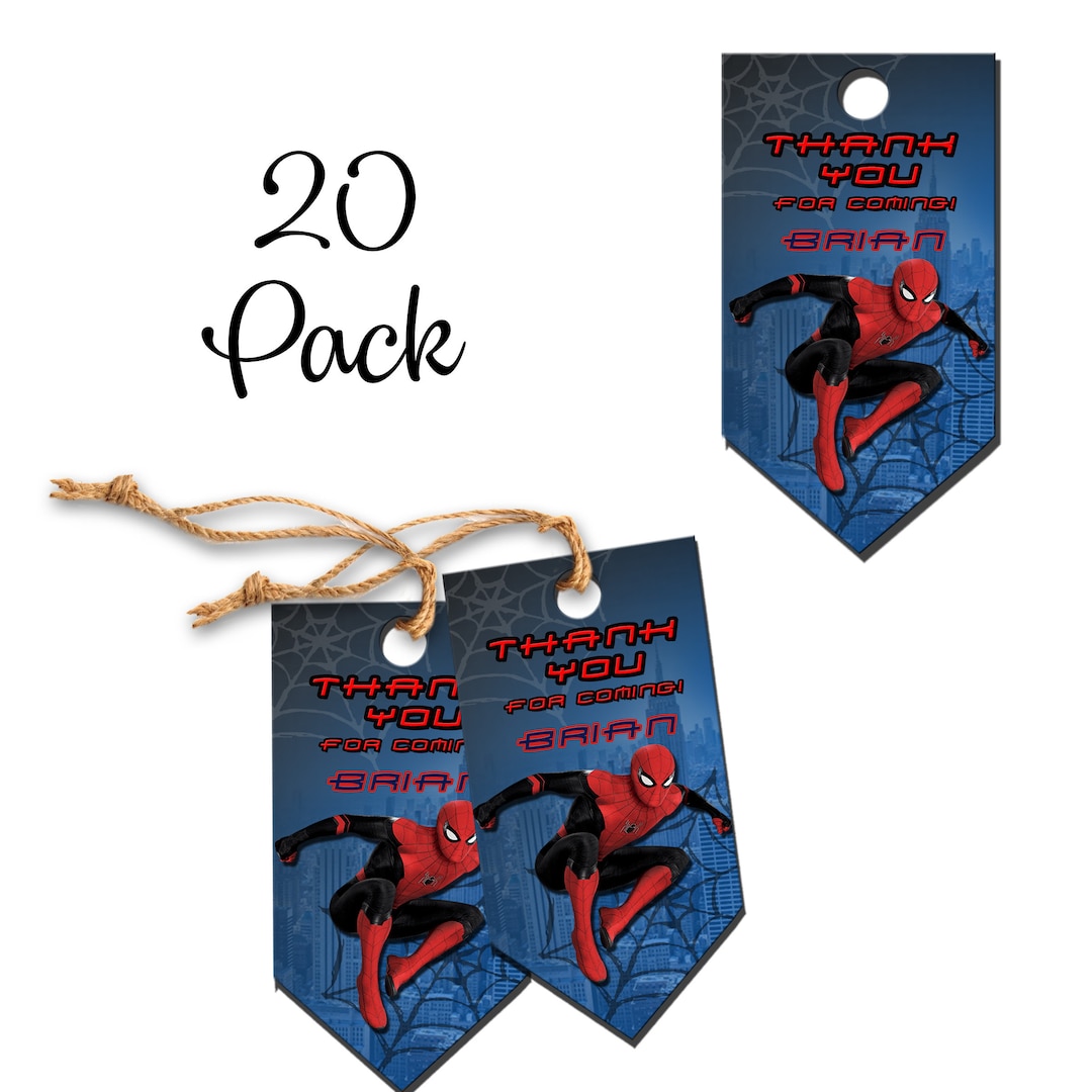 Spiderman Favor Tags for Birthday Party Goodie Bags - 20pack - Etsy