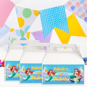 The Little Mermaid Gable Box Label | Self-editing | Instant Download - Etsy
