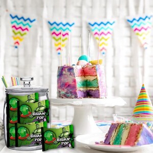 Hulk Ring Pop Label Sticker for Birthday Party Candy Favor - Digital ...