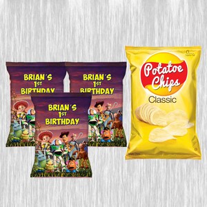 Toy Story Chip Bags Label for Kids Birthday Party Favor Decor, Stickers ...