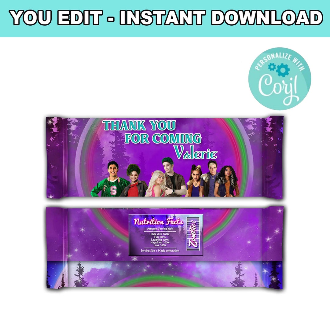 Zombies Candy Bar Labels | Self-editing | Instant Download - Etsy