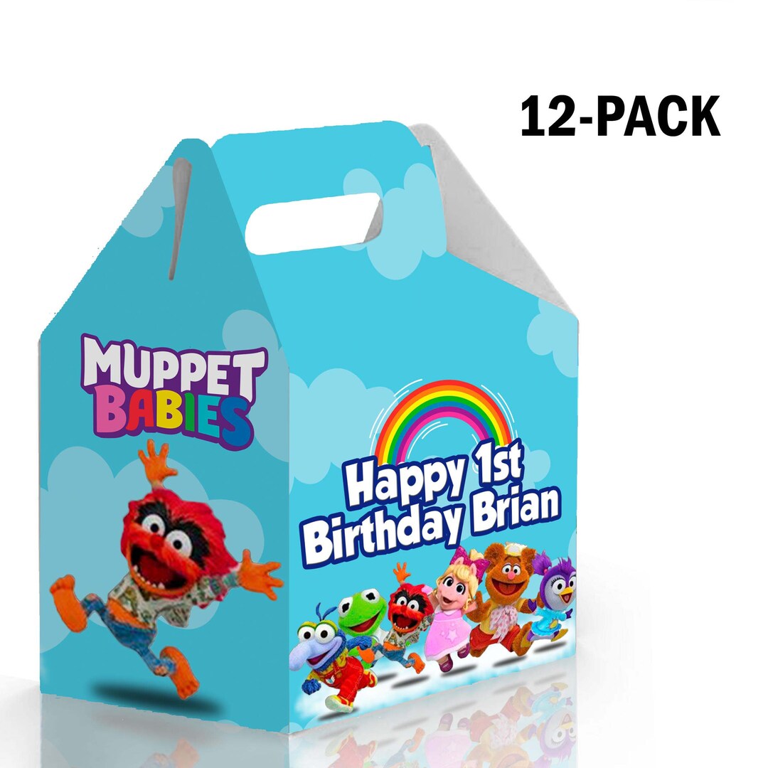 Muppet Babies Candy Gable Box for Birthday Party Favors 12 Pack - 4.4x4 ...