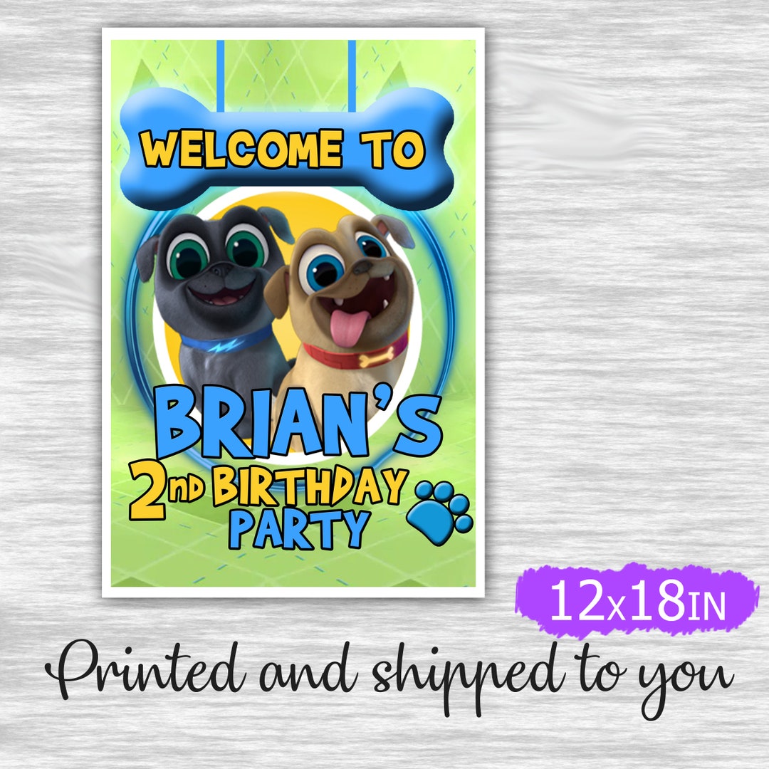 Puppy Dog Pals Welcome Sign for Birthday Party Wall Door Decor ...