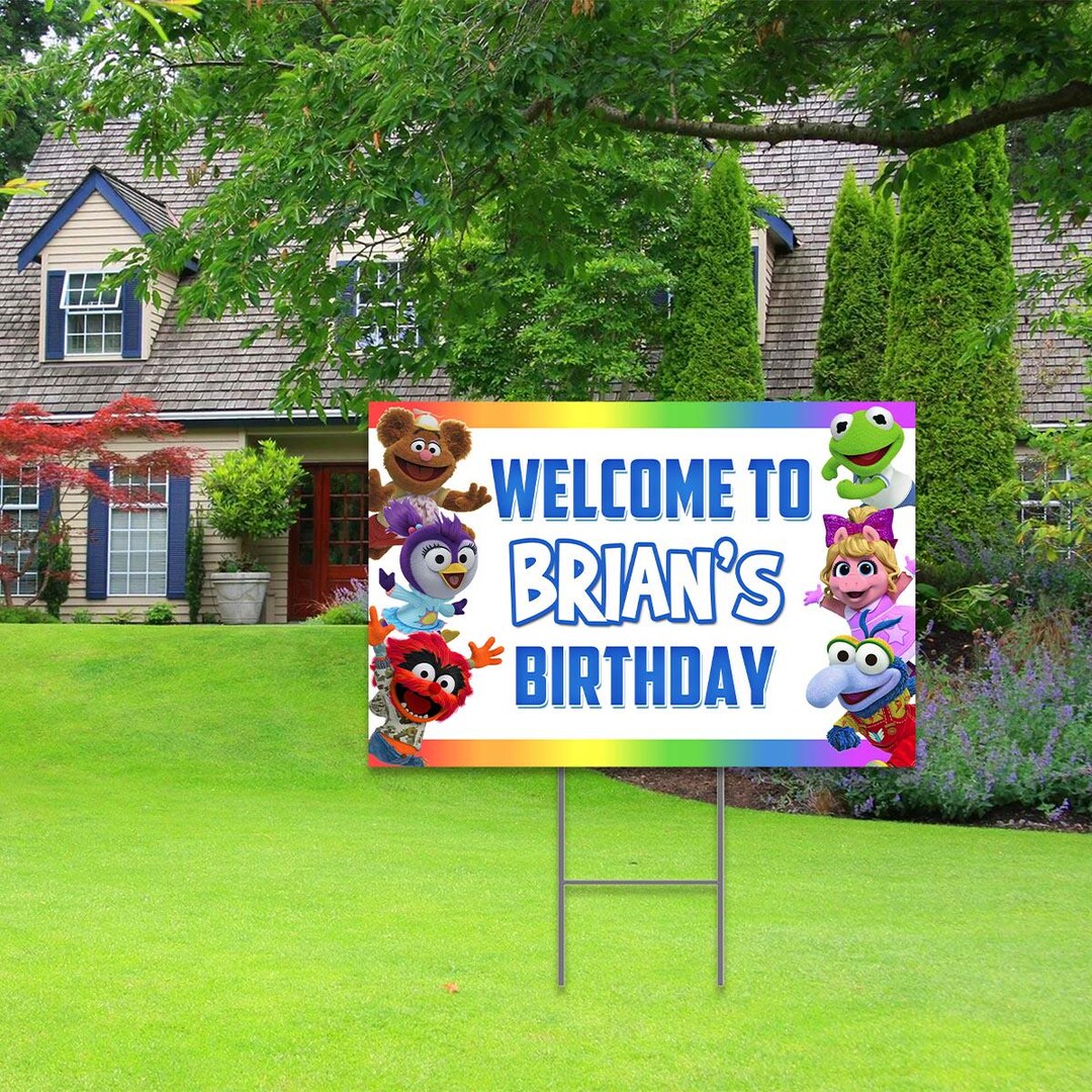 Muppet Babies Yard Sign for Birthday Party Decor Weatherproof Stake ...