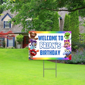 Muppet Babies Yard Sign for Birthday Party Decor Weatherproof Stake ...