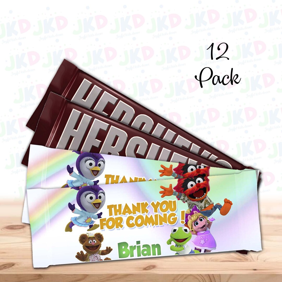 Muppet Babies Candy Bar Labels for Party Decor Chocolate Birthday Favor ...