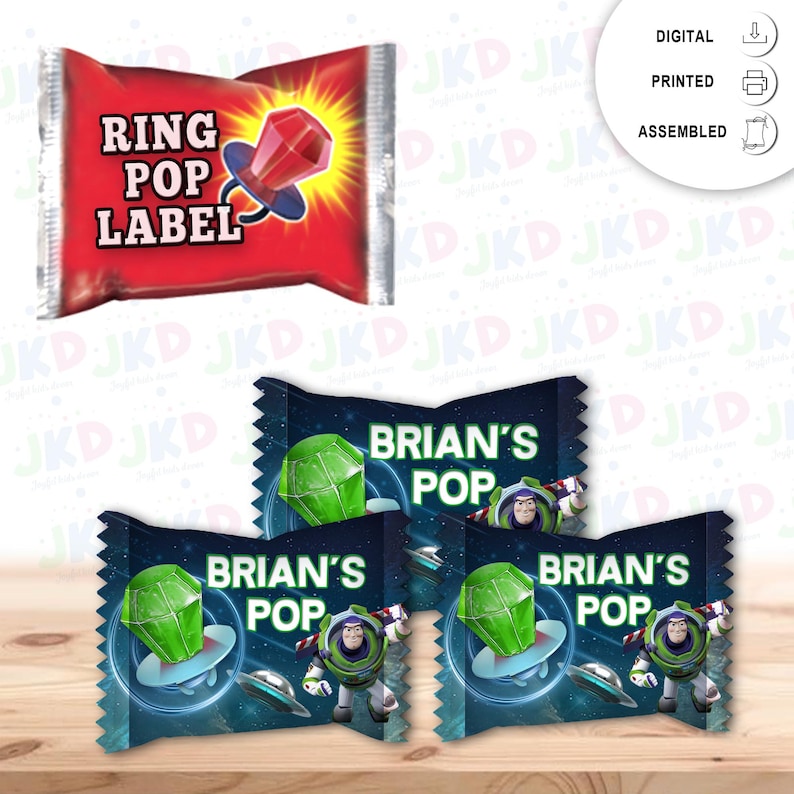 Buzz Lightyear Ring Pop Digital Stickers or Finished - Etsy