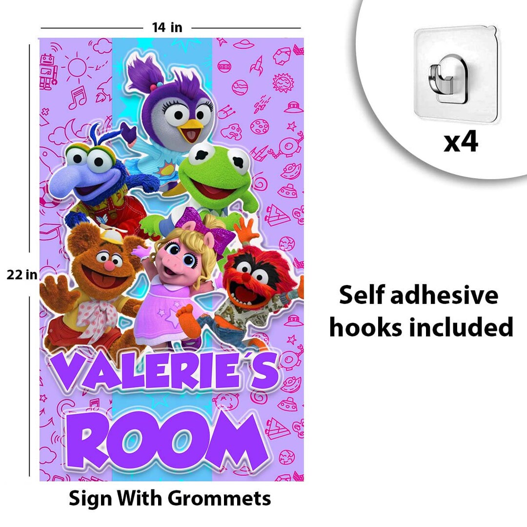 Muppet Babies Sign Room Door Nursery Decor Gift for Boy Girl Grandson ...