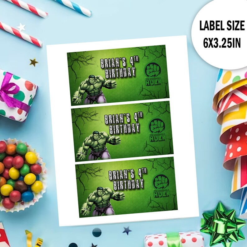 Hulk Gable Box Labels 12-pack Stickers Size 6x3.25in - Etsy