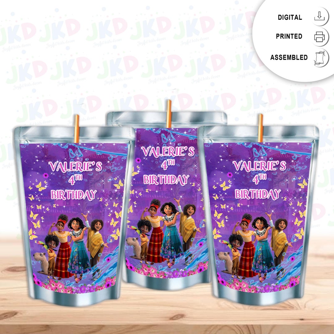 Encanto Juice Pouch Label Sticker for Kids Birthday Party Favor Decor ...