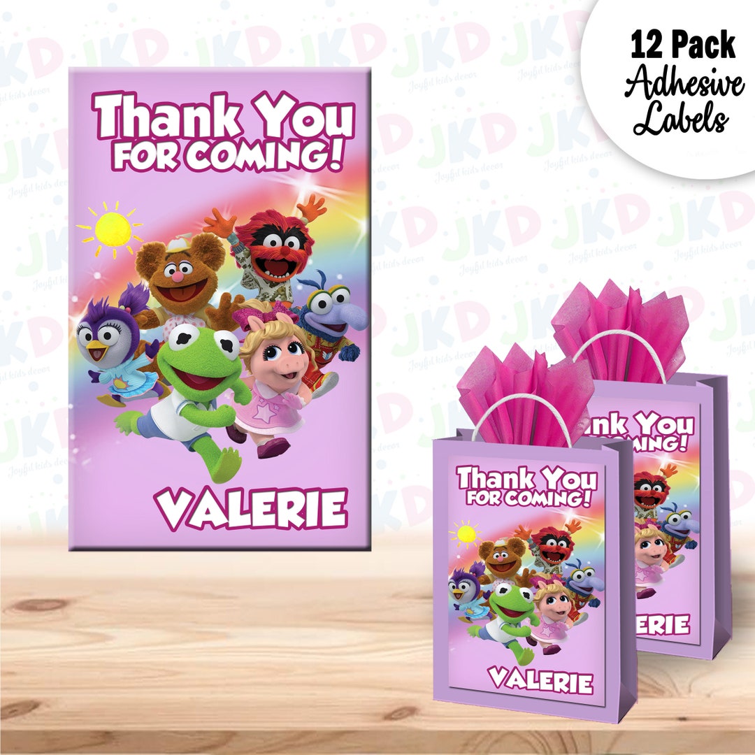 Muppet Babies Gift Favor Bag Labels | 12-pack Stickers | Size 8x5in - Etsy