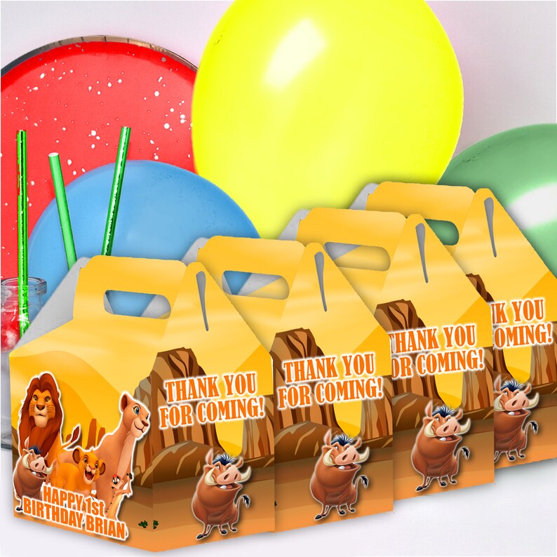 Lion King Candy Gable Box for Birthday Party Favors 12 Pack - 4.4x4.5in ...